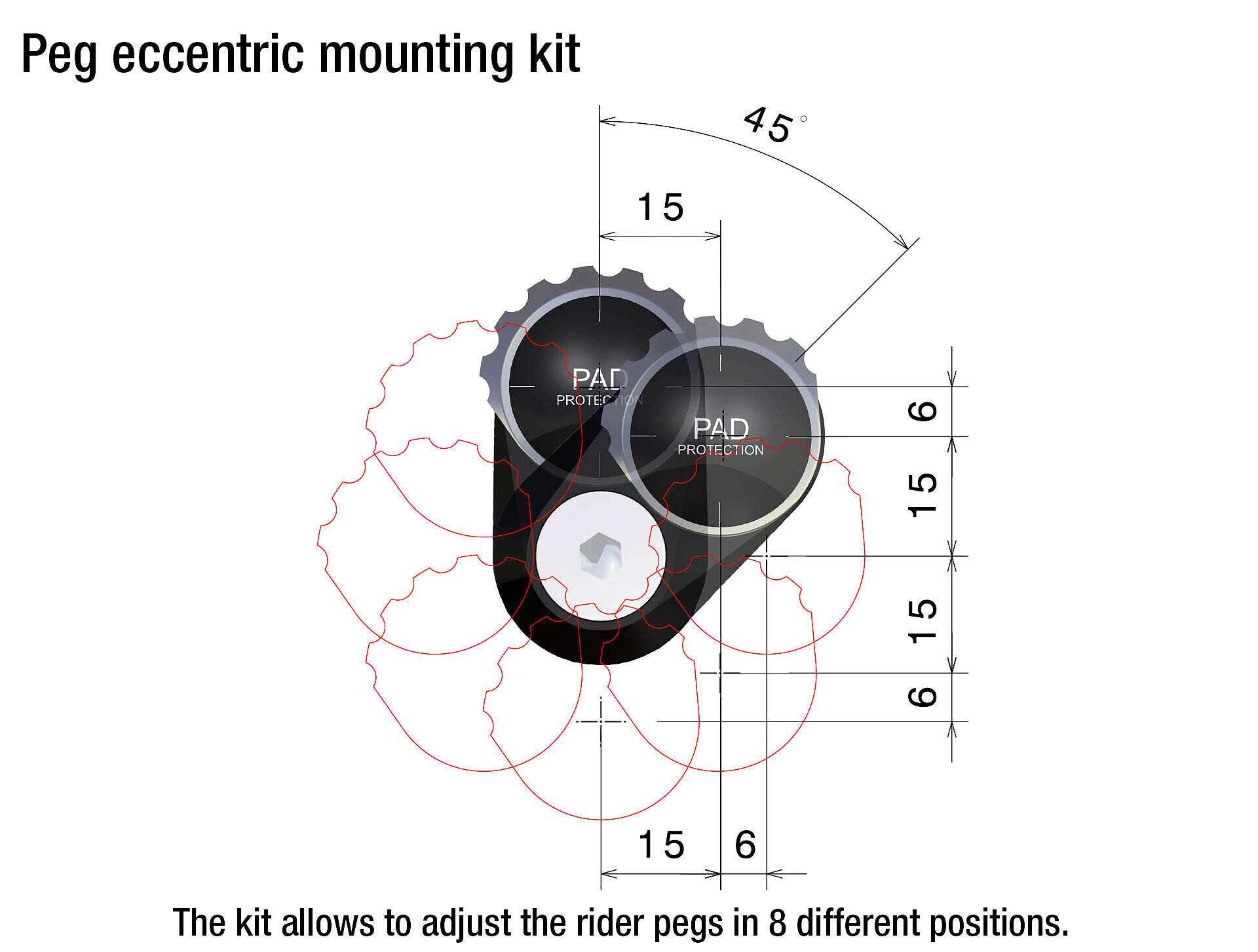 Rizoma peg Eccentric mounting kit – Rizoma